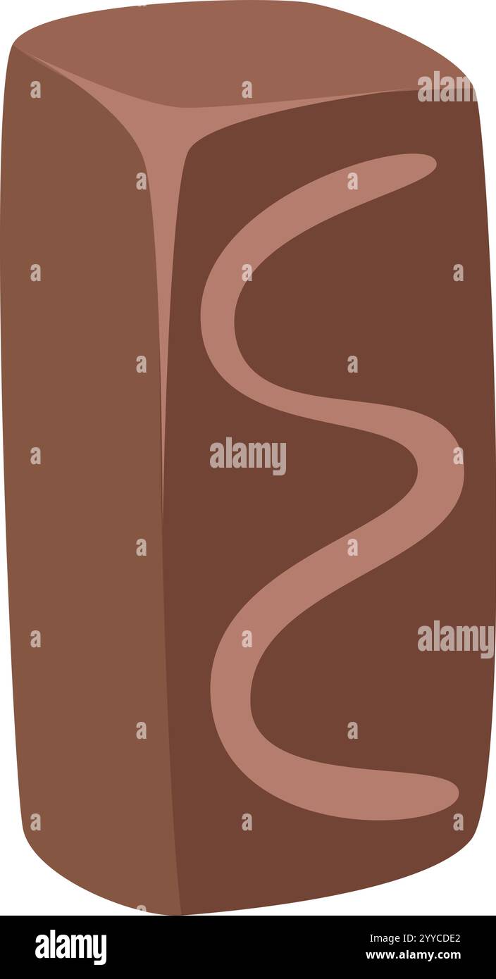 Chocolate bar featuring a creamy milk filling, creatively shaped into a ...