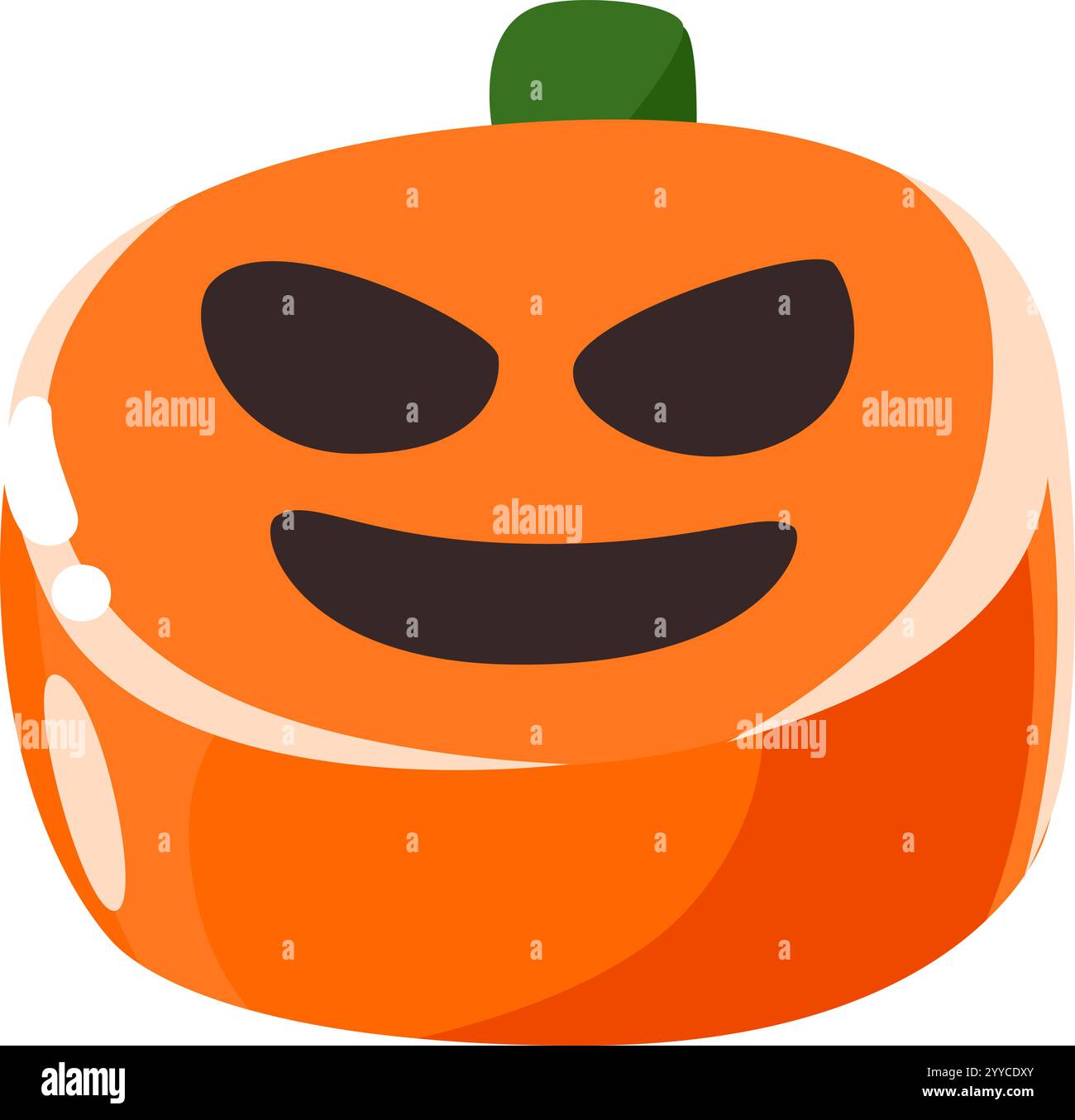 Halloween pumpkin with spooky smiling face, featuring a mischievous ...