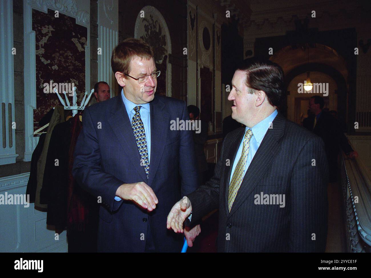 Danish prime minister Poul Nyrup Rasmussen welcome Nato s Secrertary ...