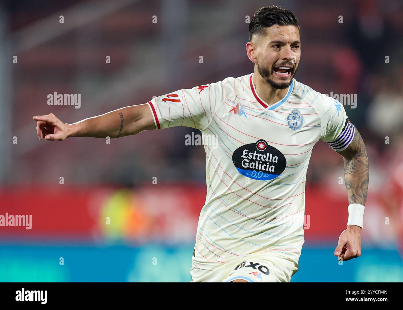 Girona, Spain. 20th Dec, 2024. Javier Sanchez of Real Valladolid CF ...