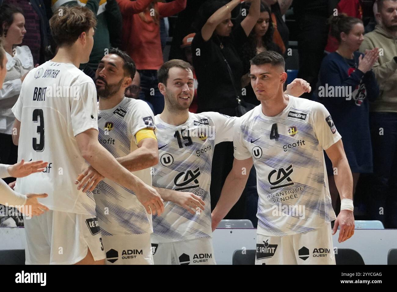 during the French championship, Liqui Moly Starligue handball match ...