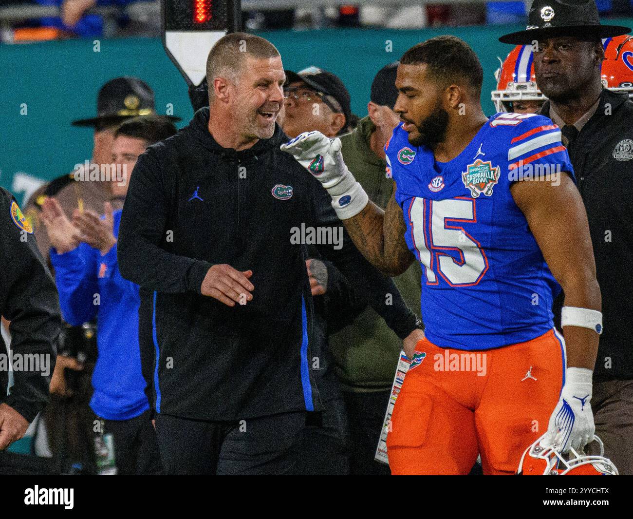 Tampa, USA. 20th Dec, 2024. December 20, 2024: Florida Gators head ...