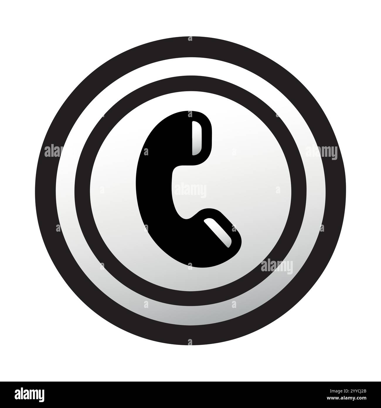 silhouette call icon black and white color Stock Vector Image & Art - Alamy