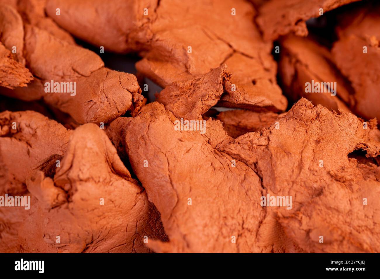 plastic clay for modeling closeup, a special paste with the addition of ...