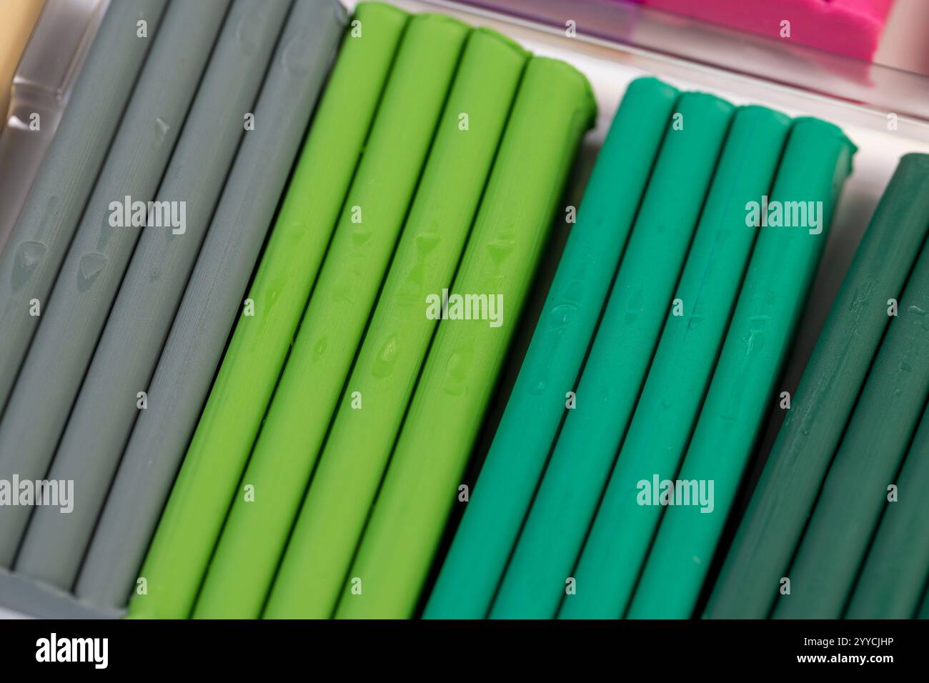 plasticine of different colors for modeling, a simple multi-colored ...