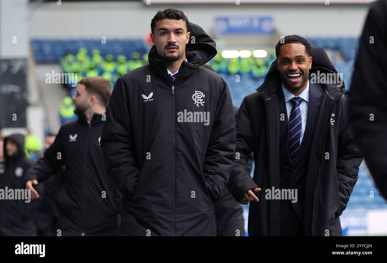 Rangers' Jefte (left) and Danilo arriving before the Premier League ...