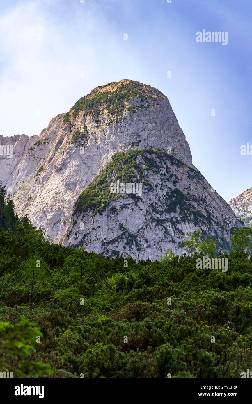 Ferrata Donnerkogel between Grosser and Kleiner Donnerkogel Mountain in ...
