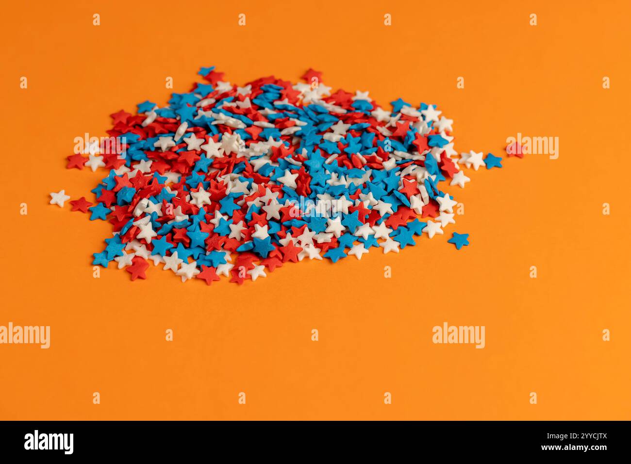 different candies in the shape of a star, red white and blue candies ...