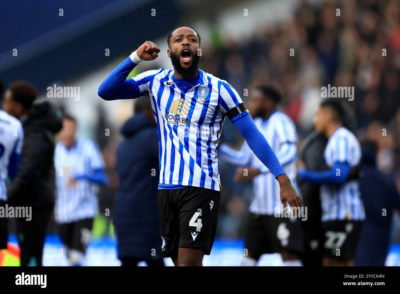 Sheffield Wednesday's Nathaniel Chalobah celebrates towards the fans ...