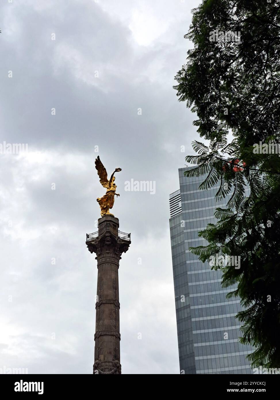 Mexico City, Mexico - Aug 23 2023: Angel of Independence Monument is an ...