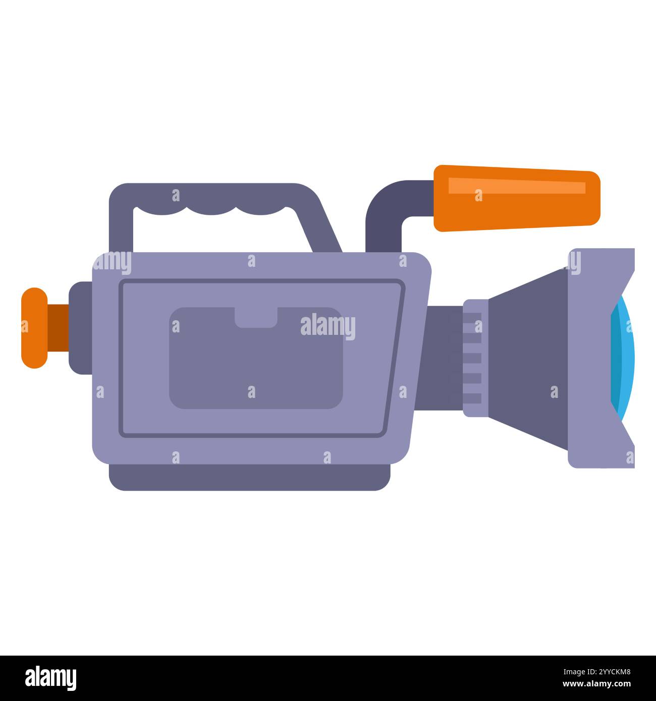 90 video camera for filming TV shows. portable camera for filming Stock ...