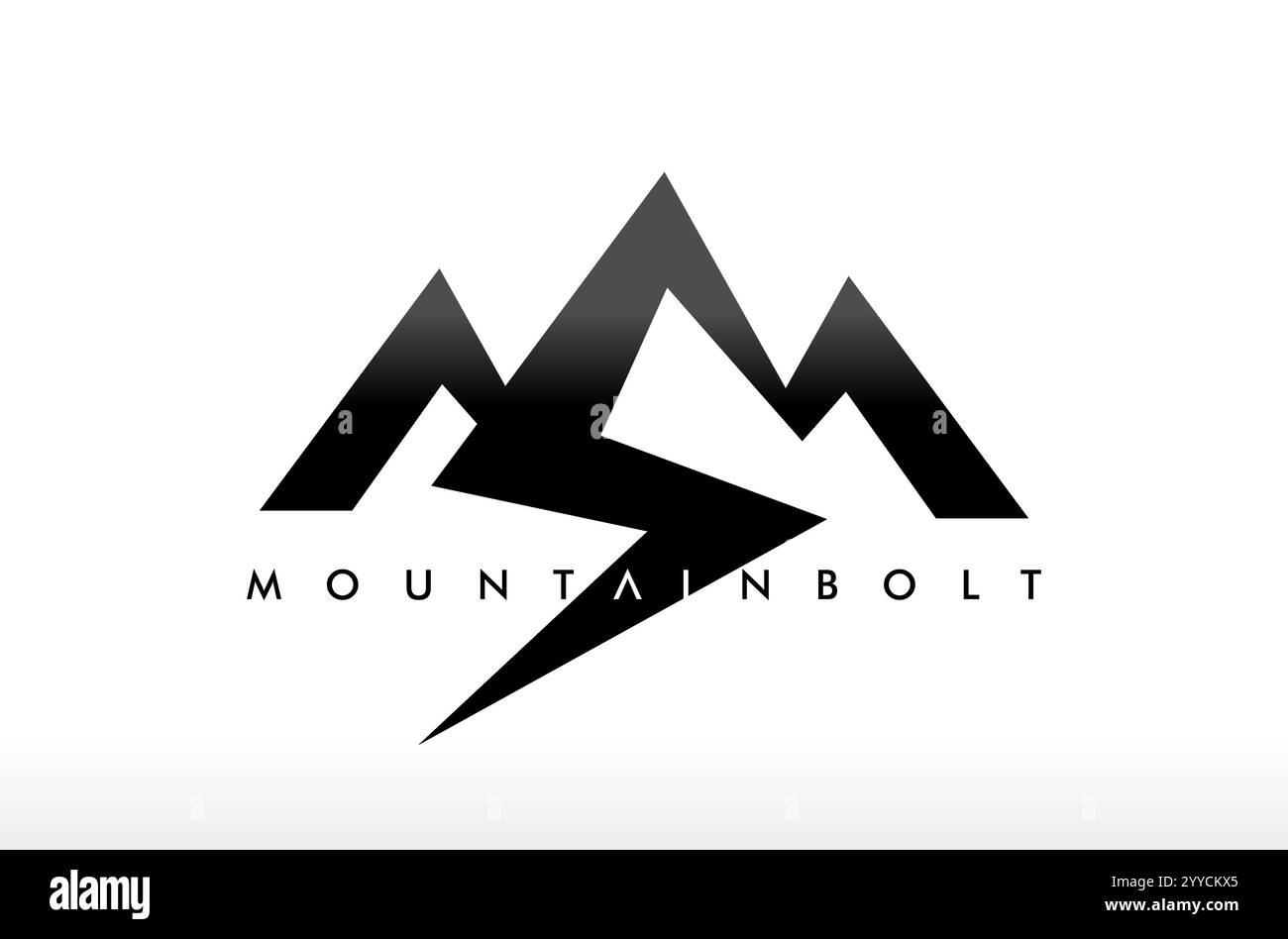 Electric Lightning Bolt House Shape Mountain Logo Design Vector Icon ...