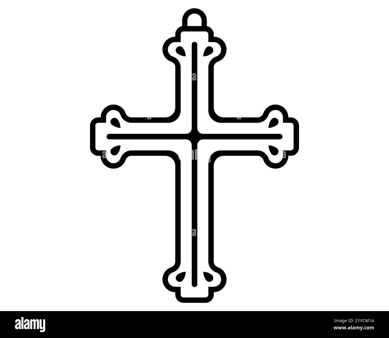 Christian cross icon. Symbol of Jesus Christ Stock Vector Image & Art ...