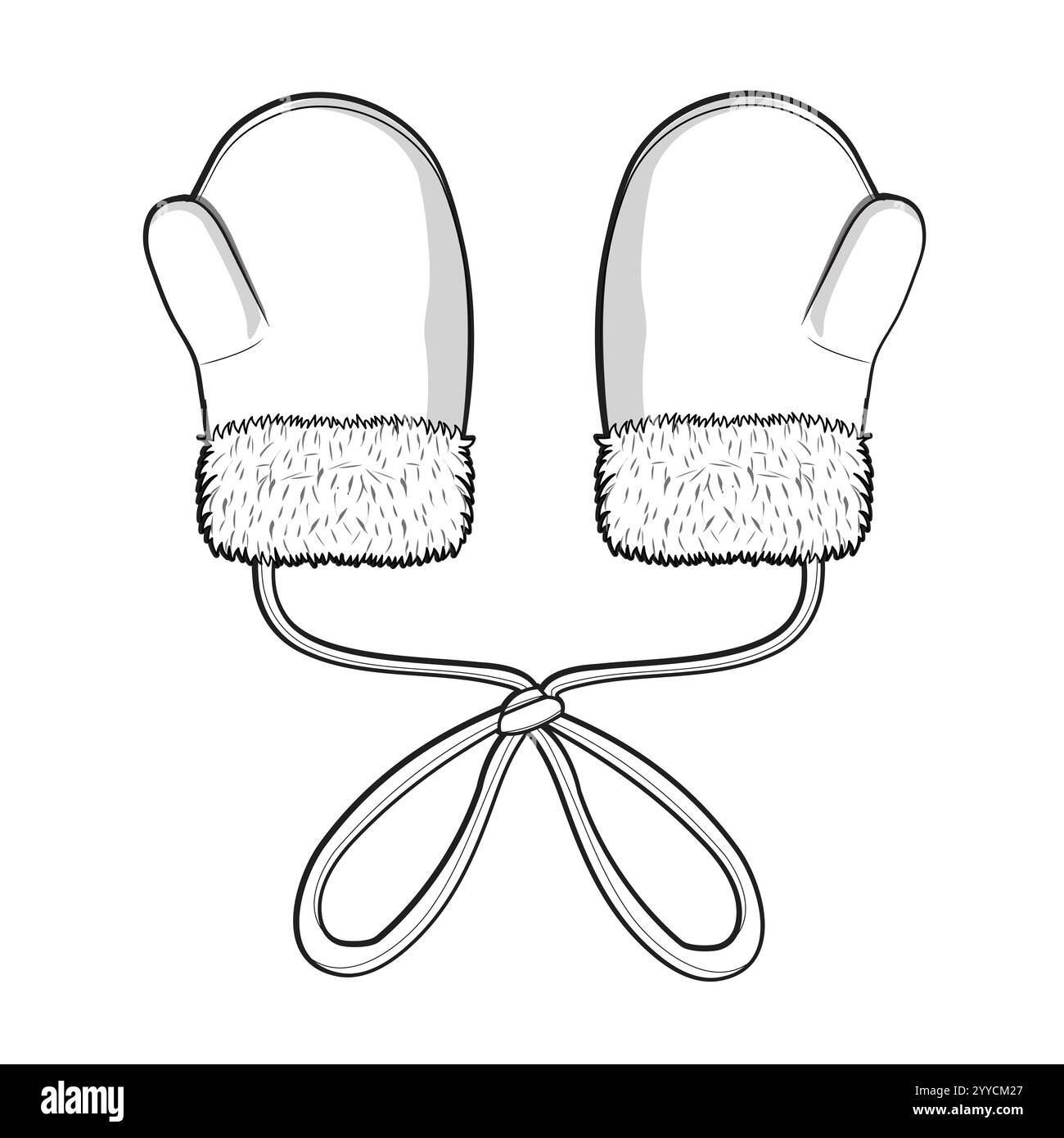 Kids mittens template hi-res stock photography and images - Alamy