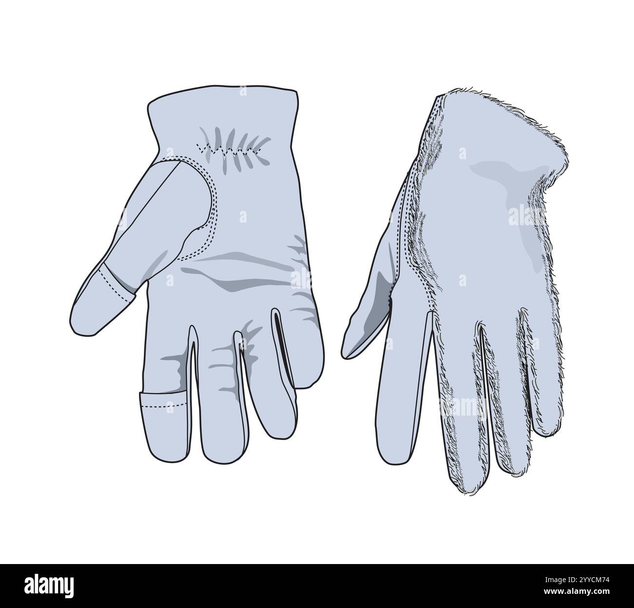 Spectra gloves vector design technical drawing by adobe illustrator ...