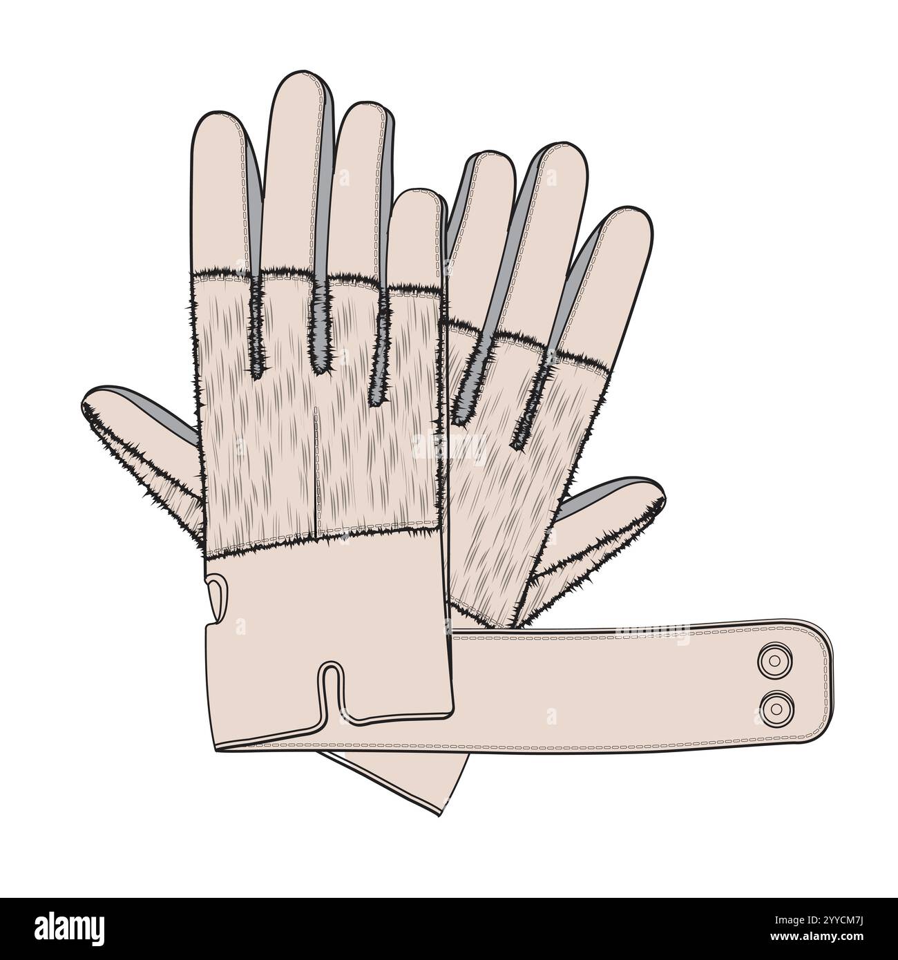 Padded hand gloves illustration hi-res stock photography and images - Alamy