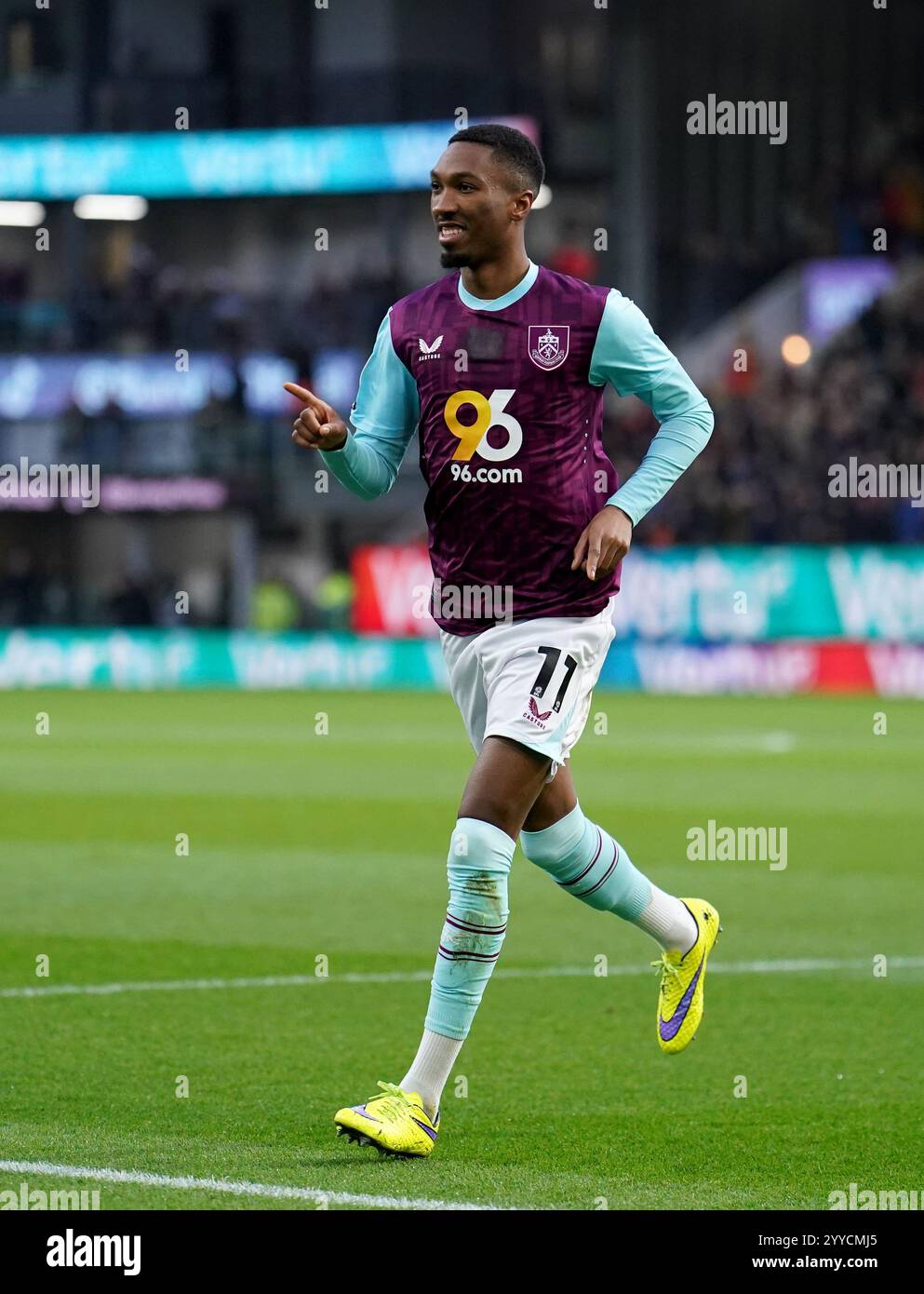 Burnley's Jaidon Anthony celebrates after scoring his sides first goal ...