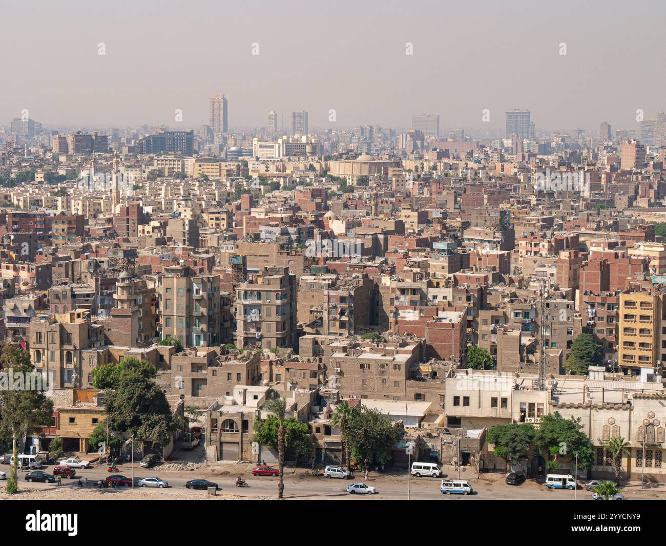 Smog over Cairo's dense city scape seen from the Citadel of Saladin on ...