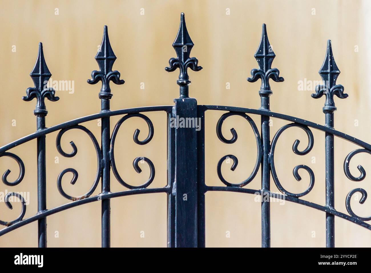 Wrought iron railings gate hi-res stock photography and images - Alamy