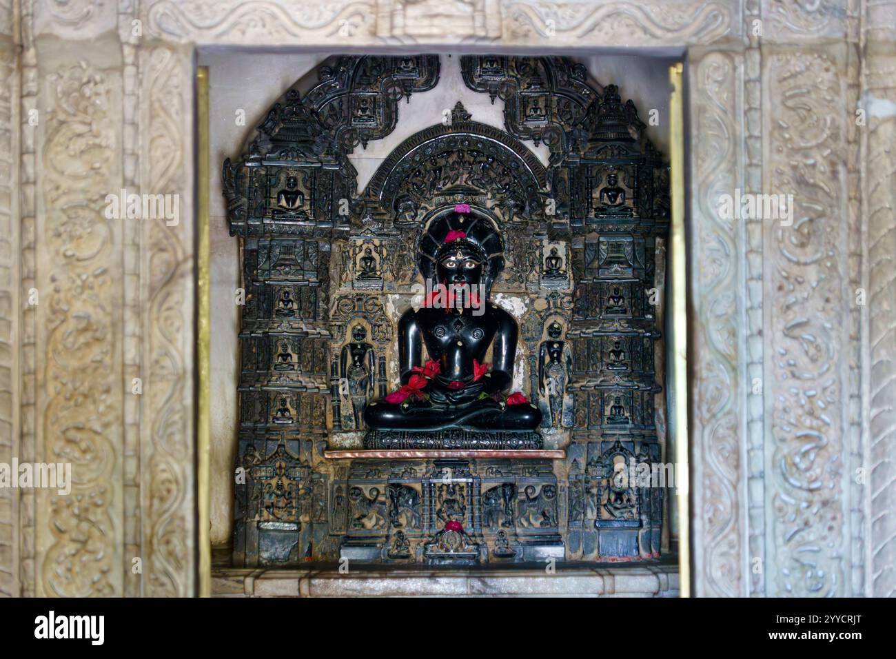 India. Rajasthan state. Ranakpur. Chaumukha Temple, also called the ...