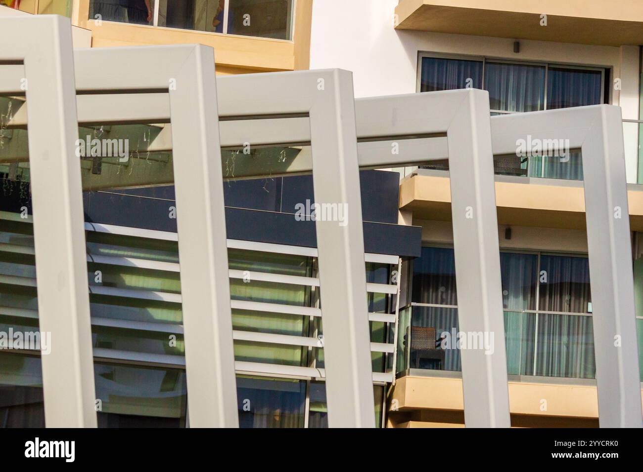 Curved balconies of a modern building showcasing contemporary ...