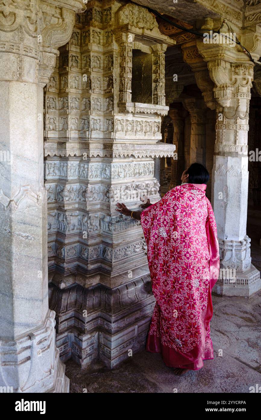 India. Rajasthan state. Ranakpur. Chaumukha Temple, also called the ...
