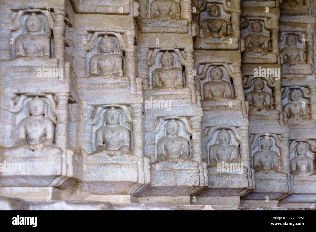 India. Rajasthan state. Ranakpur. Chaumukha Temple, also called the ...