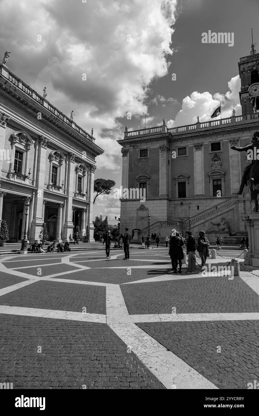 Rome, Italy - April 5, 2019: Historical monuments and buildings at ...