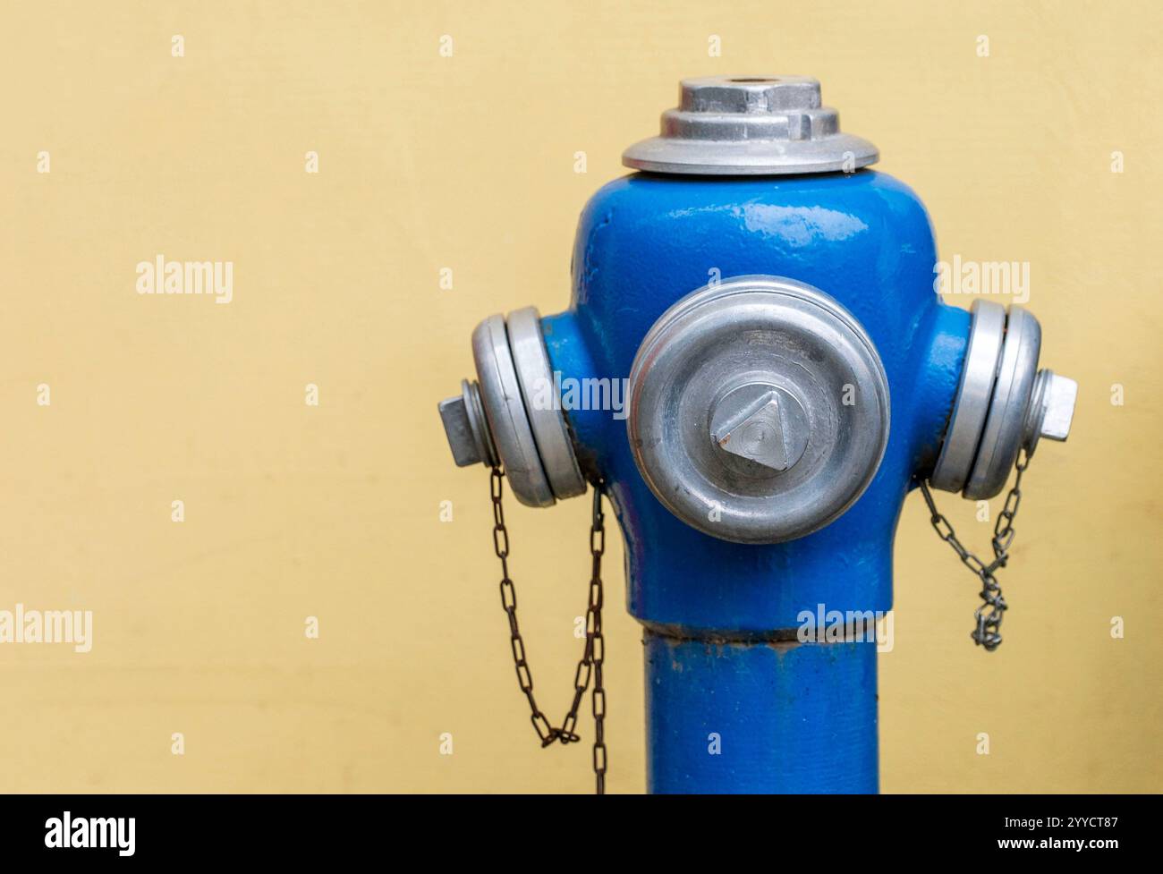 blue hydrant, fire hydrant, metal object, city infrastructure, hose ...