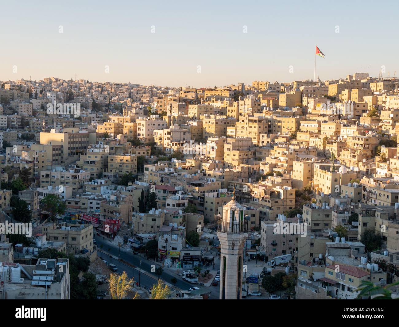 Views of Amman, Jordan from the Citadel during sunset - Landscape shot ...
