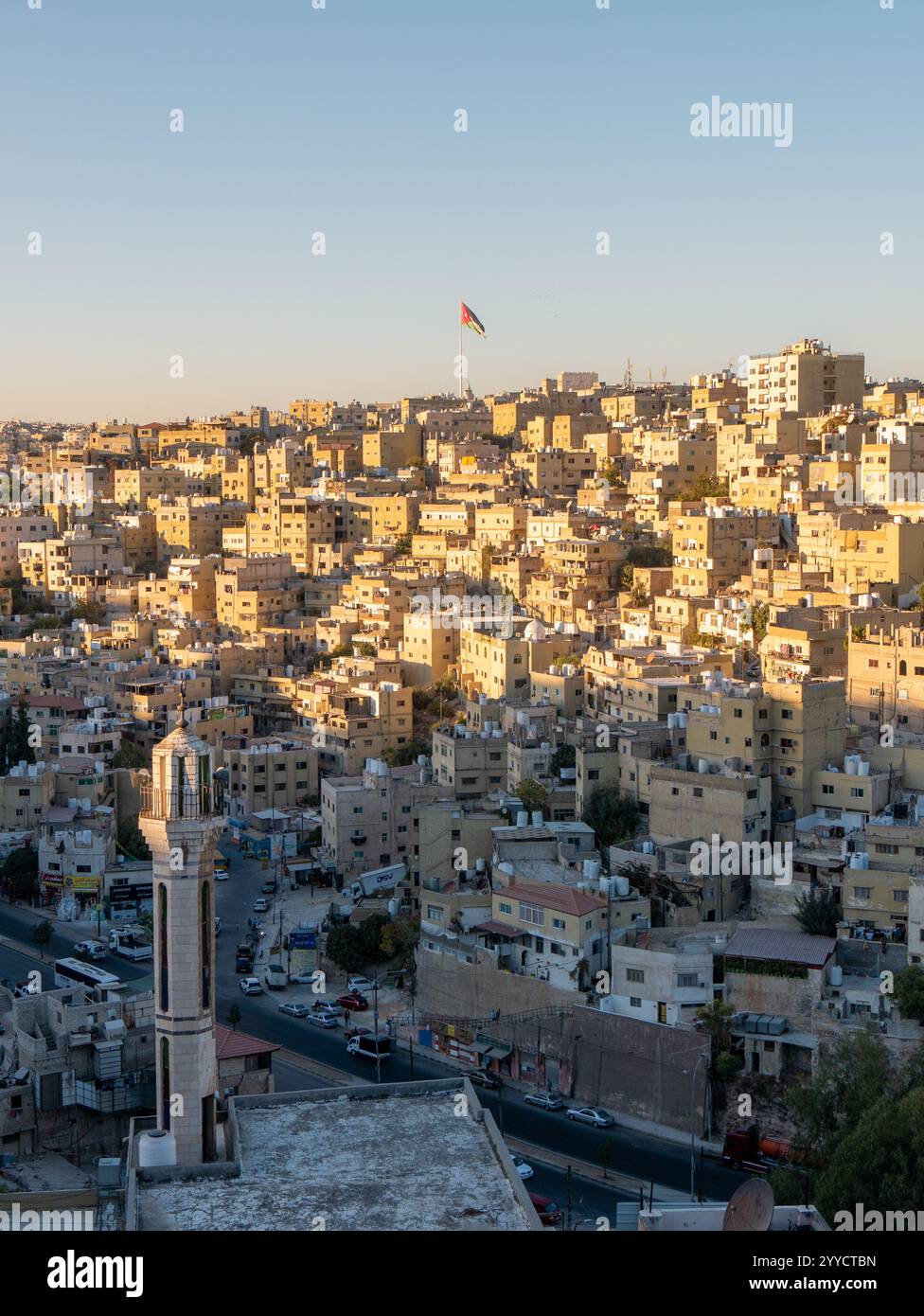 Views of Amman, Jordan from the Citadel during sunset - Portrait shot 2 ...