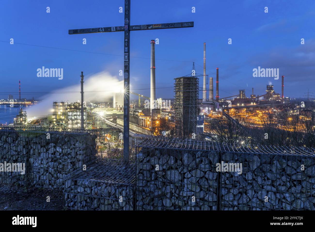 The Thyssenkrupp Steel steelworks in Duisburg-Marxloh, on the Rhine ...