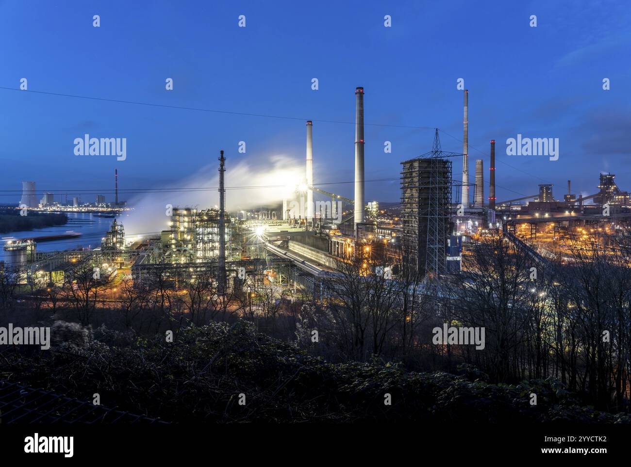 The Thyssenkrupp Steel steelworks in Duisburg-Marxloh, on the Rhine ...