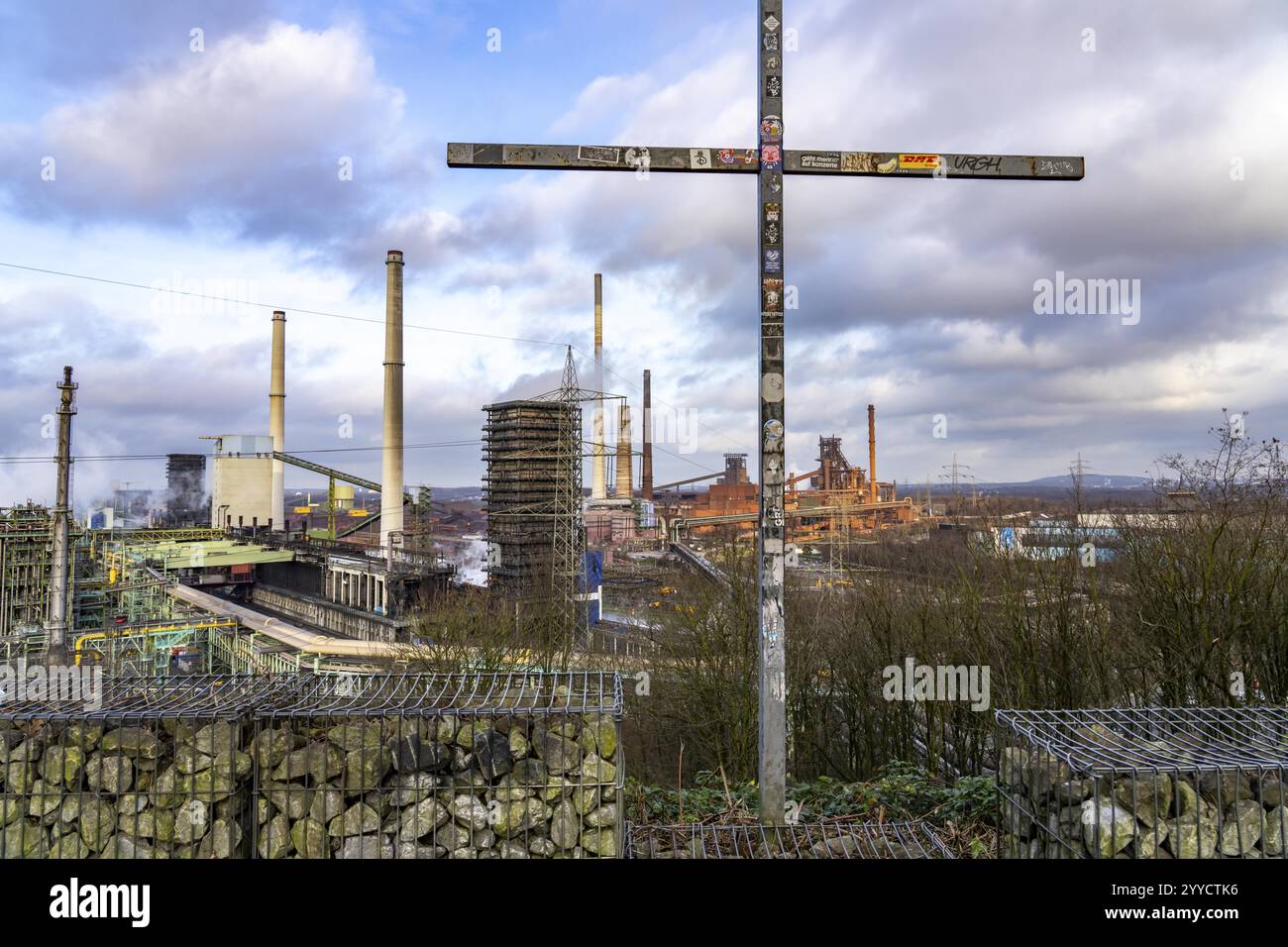 The Thyssenkrupp Steel steelworks in Duisburg-Marxloh, on the Rhine ...