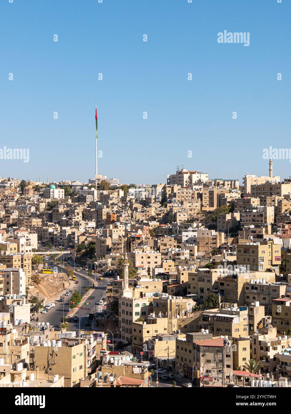 Panorama of Amman, Jordan seen from the citadel on a sunny morning ...