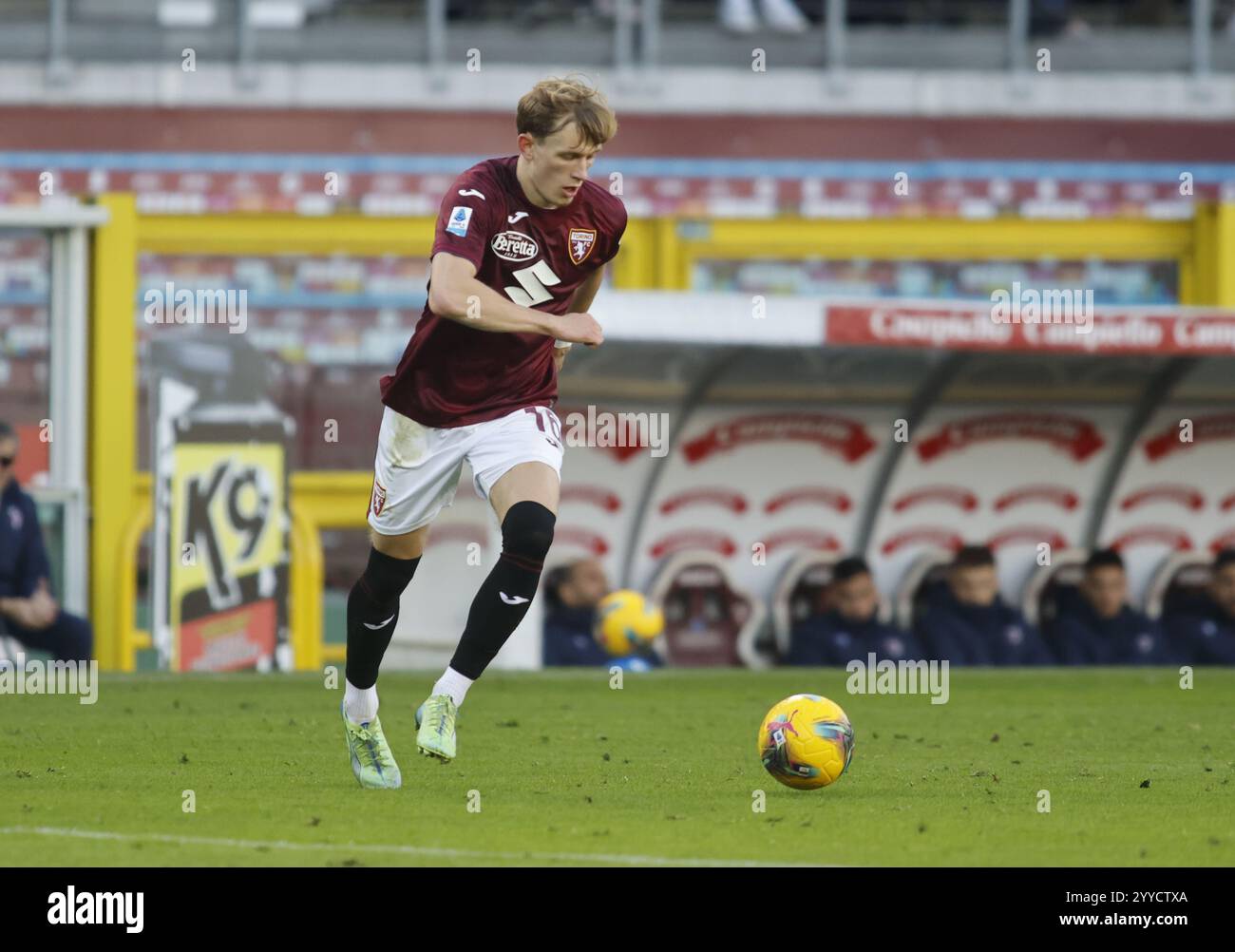 Turin, Italy. 21st Dec, 2024. Marcus Pedersen of Torino FC during the Italian Serie A 2024/25 ...