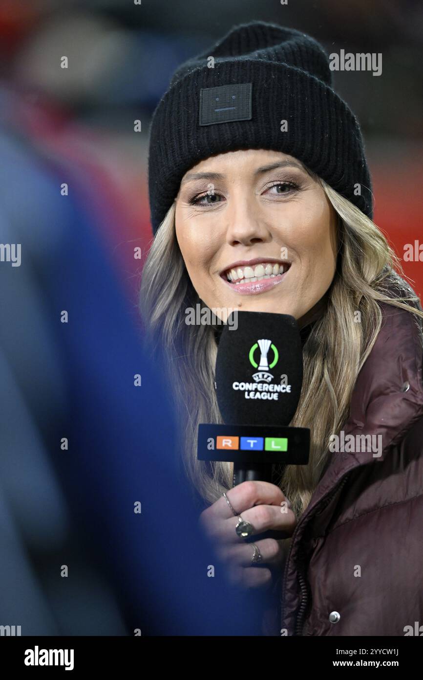 RTL reporter presenter Laura Papendick, portrait, in interview ...