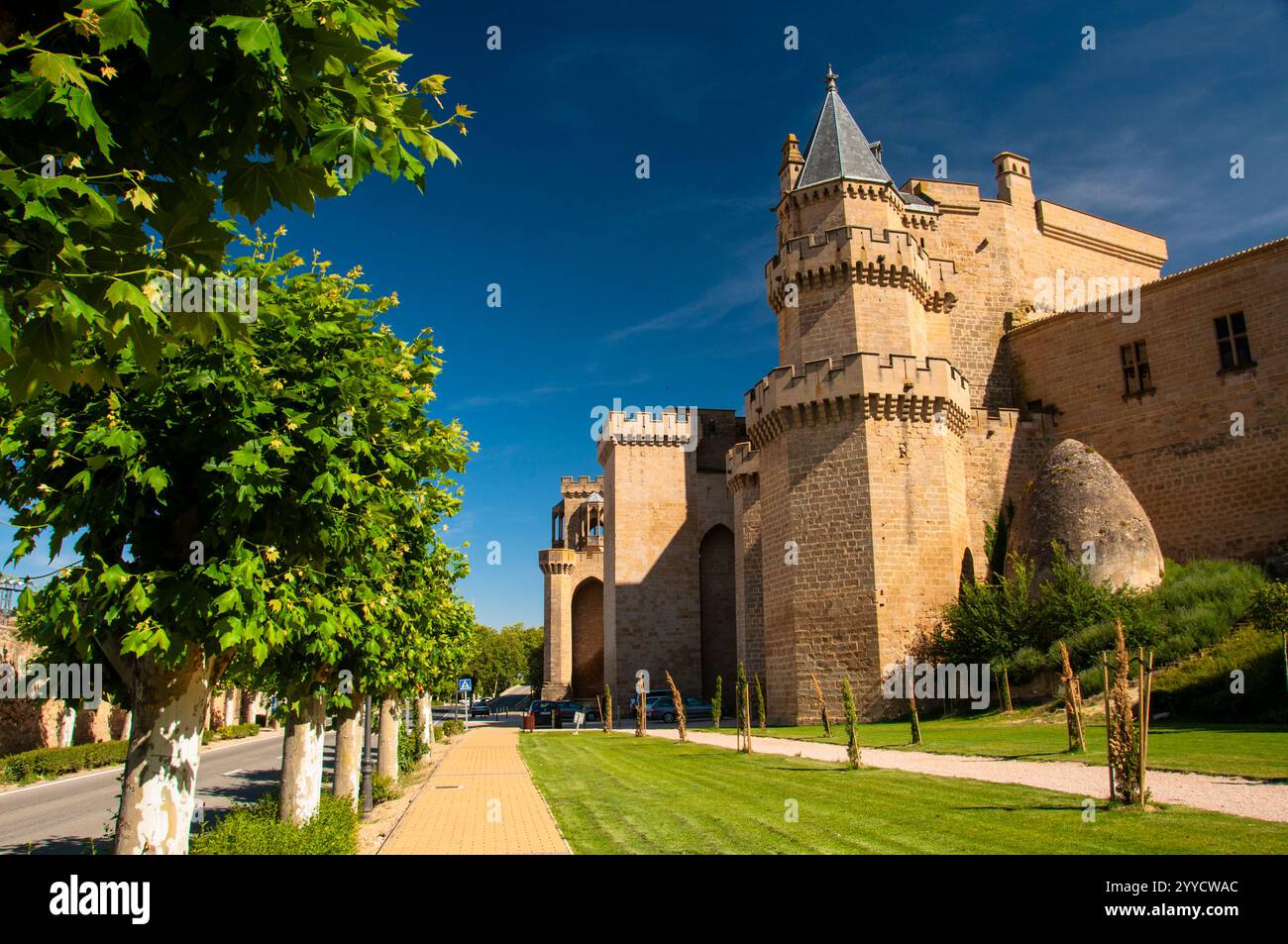 Kingdom Palace. Olite medieval village. Navarre. Spain. Europe Stock ...
