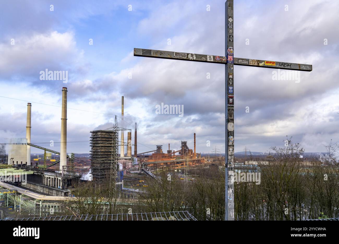 The Thyssenkrupp Steel steelworks in Duisburg-Marxloh, on the Rhine ...