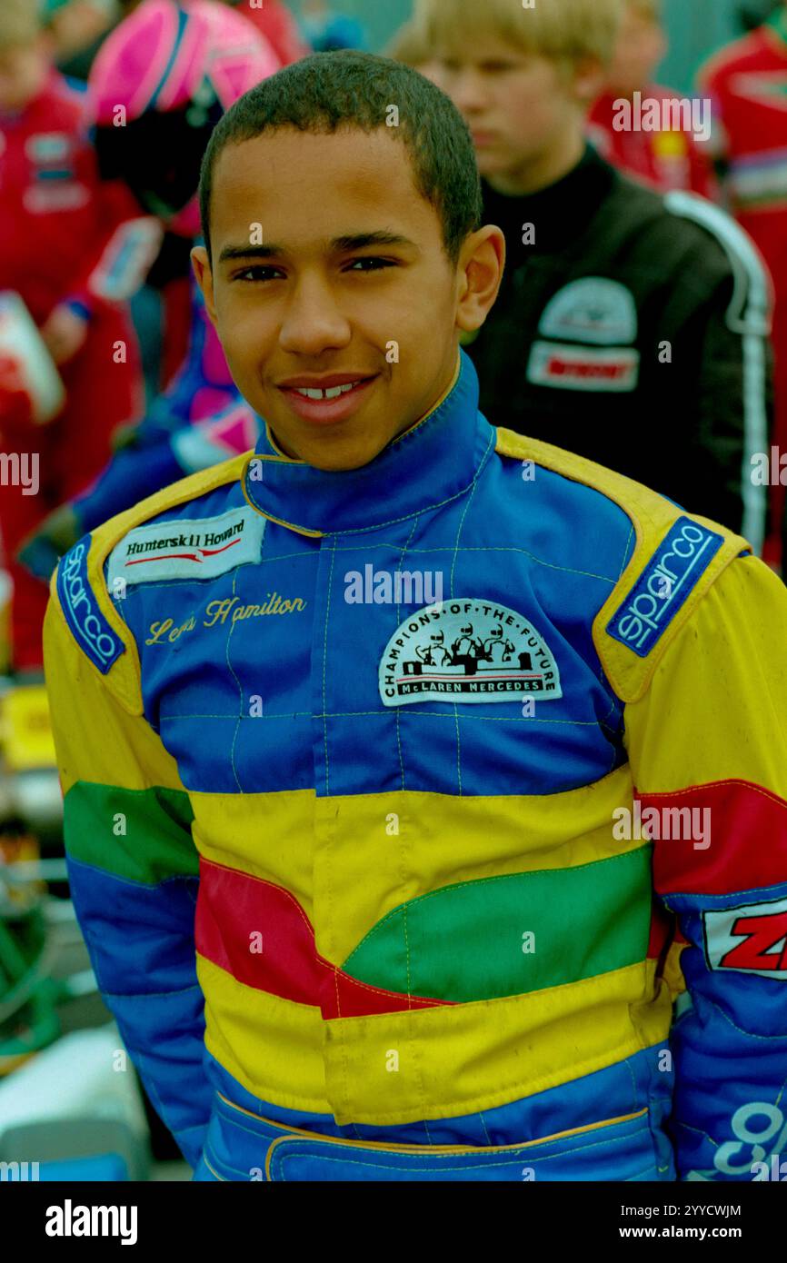 Lewis Hamilton seen here at the PF International circuit in 1998 Stock Photo - Alamy