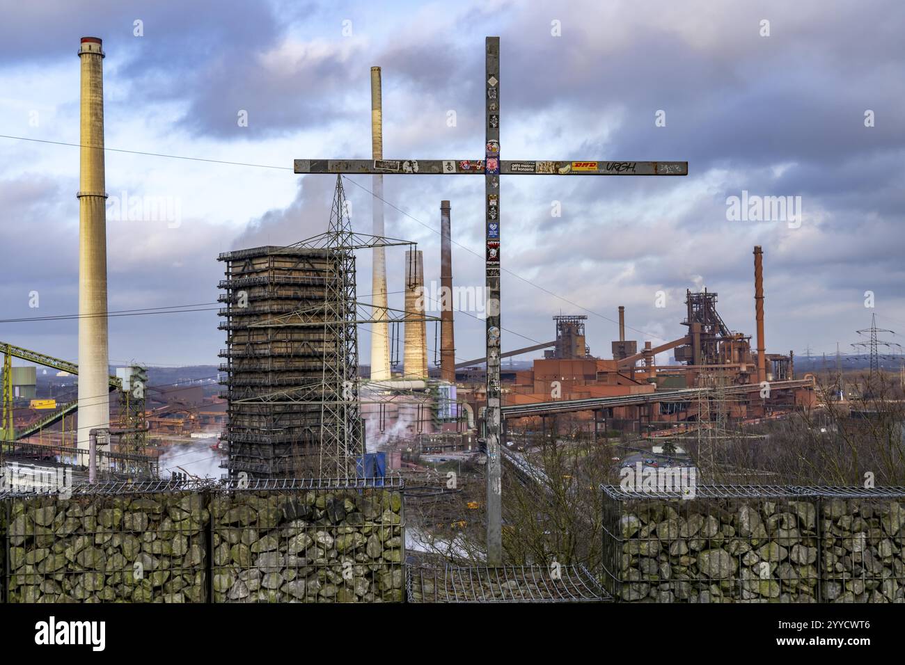 The Thyssenkrupp Steel steelworks in Duisburg-Marxloh, on the Rhine ...