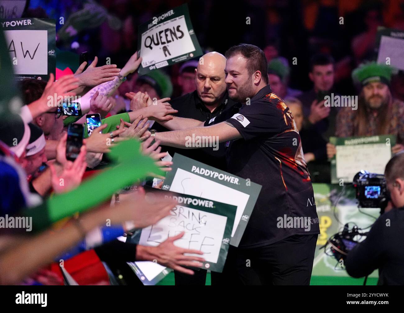 Alexander Merkx greets fans as he walks on stage during day seven of ...