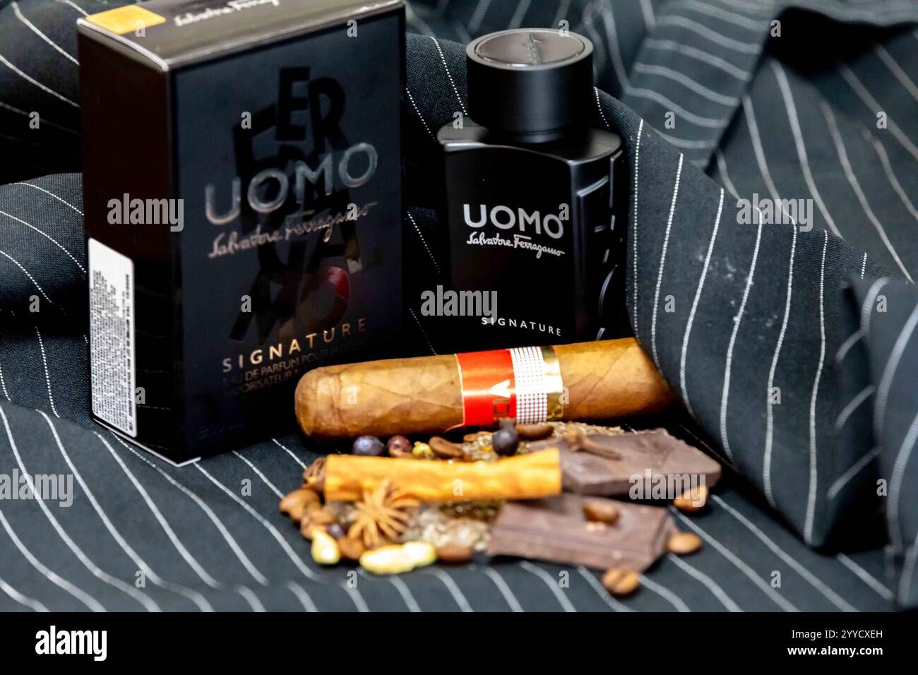 Warm and spicy olfactory pyramid with tobacco, vanilla, chocolate ...