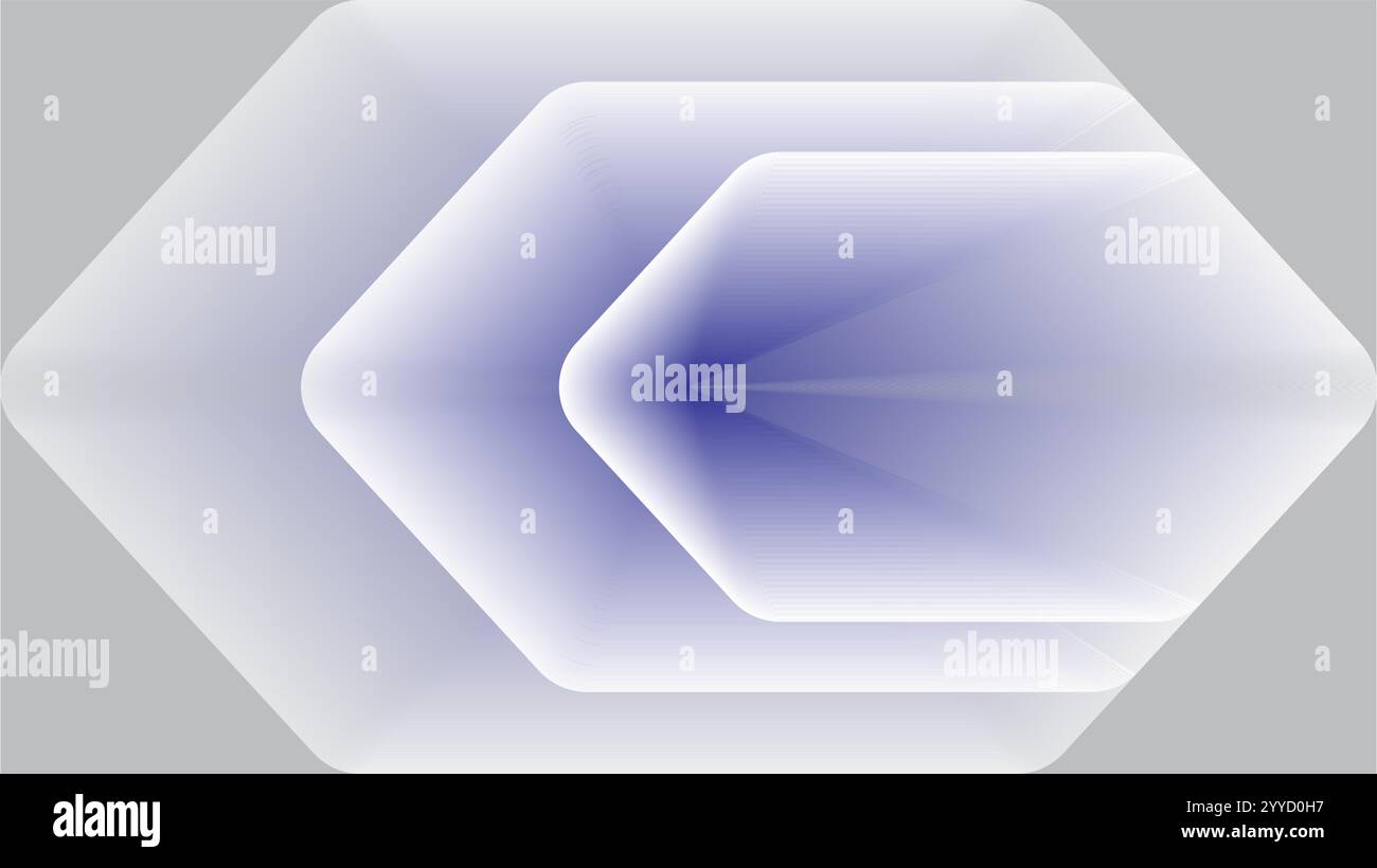 round corners hexagon over lay with gray white and blue color abstract ...
