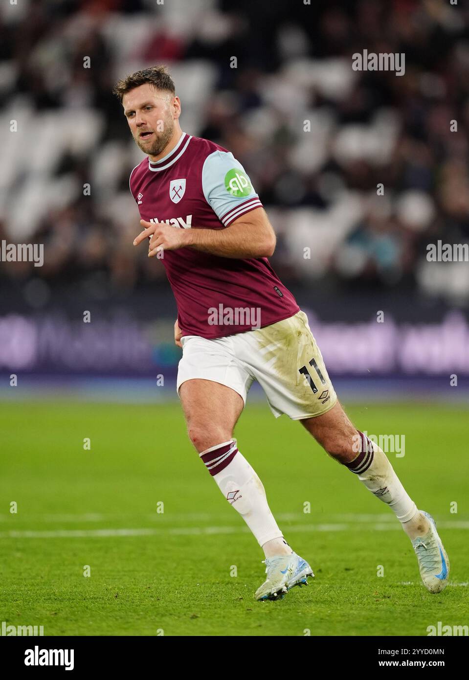 West Ham United's Niclas Fullkrug during the Premier League match at ...