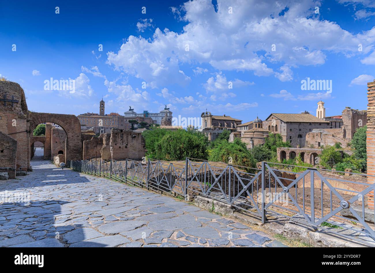 Roman Forum in Rome, Italy: view of Via Nova Stock Photo - Alamy