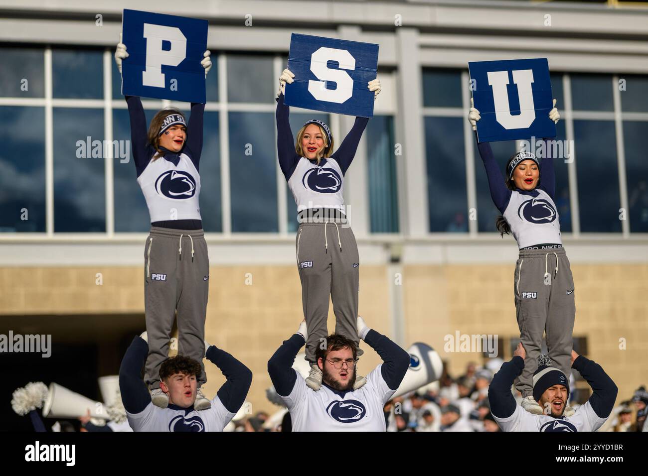 State College, PA, USA. 21st Dec, 2024. Penn State Nittany Lions cheerleaders in action before ...
