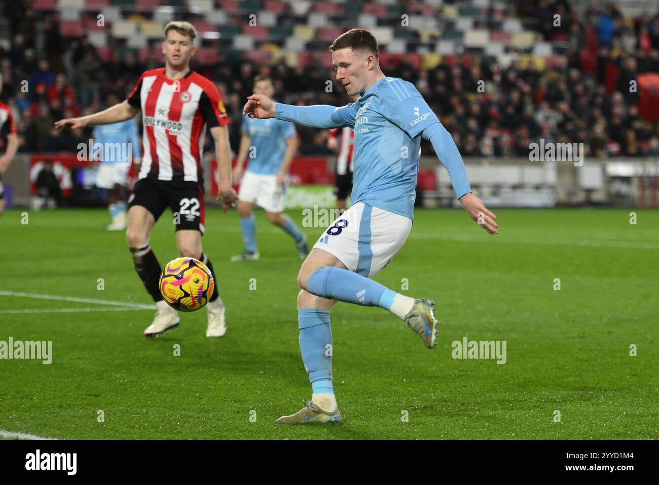Elliott Anderson of Nottingham Forest keeps the ball in play during the ...