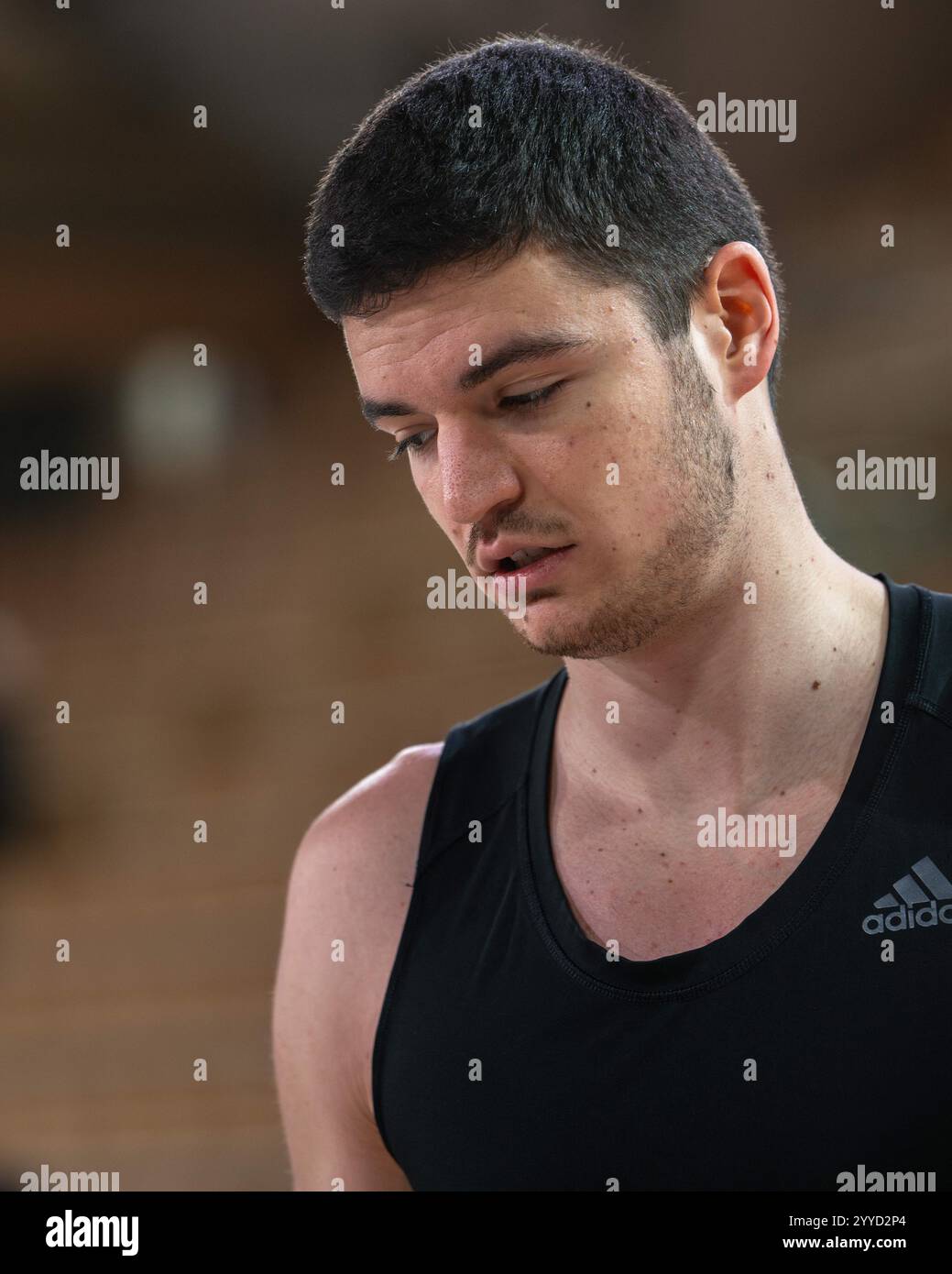 Monaco, Monaco. 17th Dec, 2024. Munich player #22 Danko Brankovic is seen training before the ...