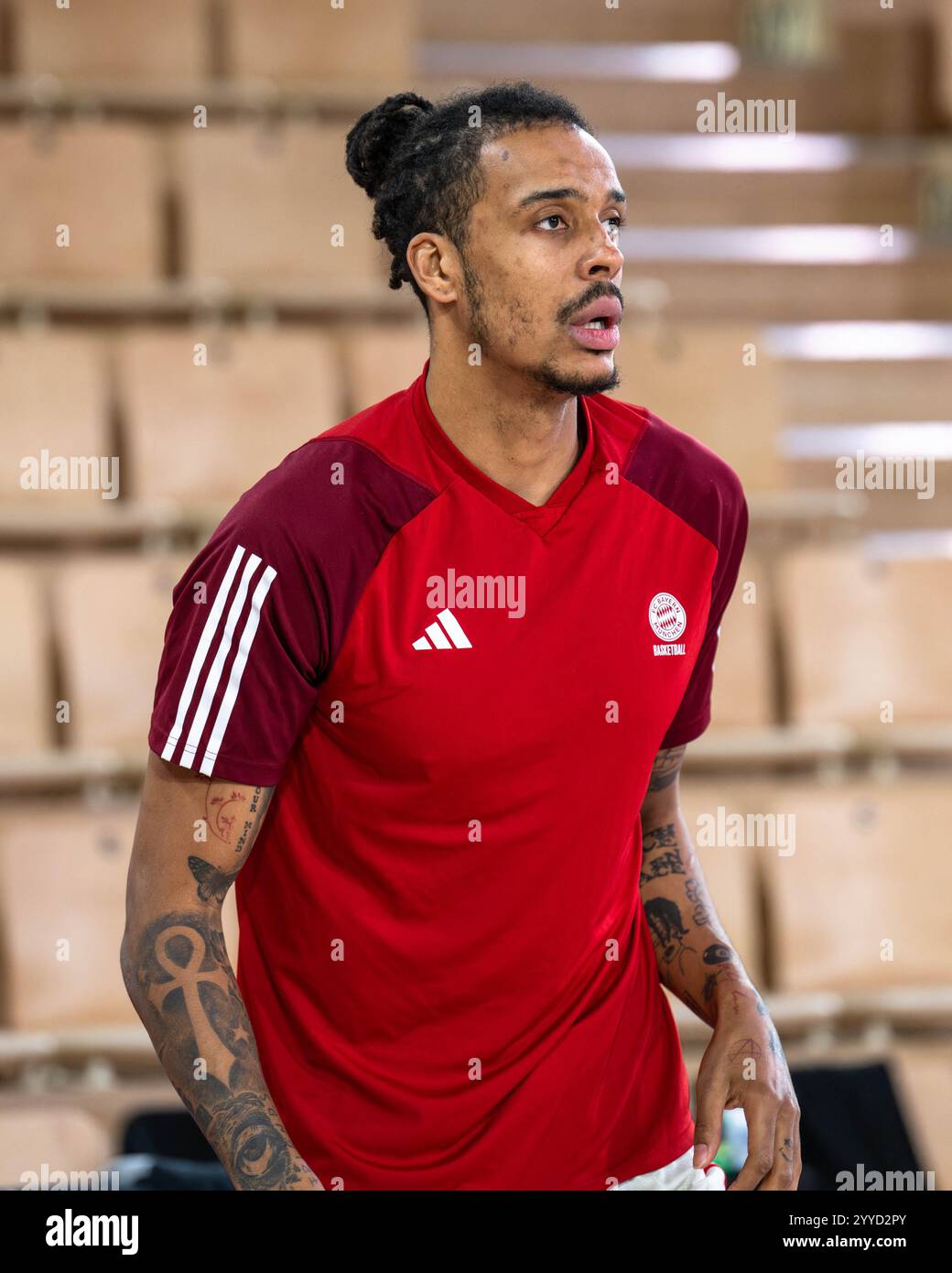Monaco, Monaco. 17th Dec, 2024. Munich player #53 Kevin Yebo is seen ...